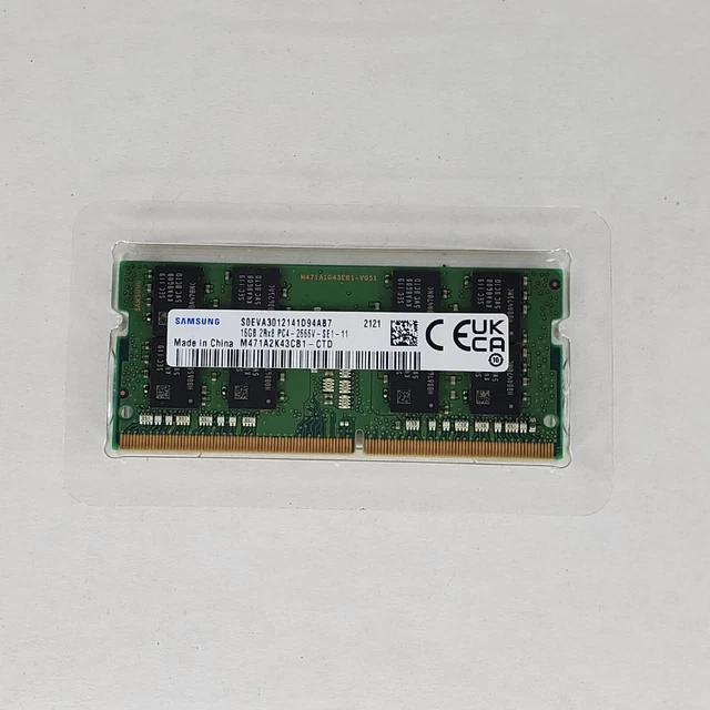 SAMSUNG 16GB 2RX8 PC4-2666V-SE1-11 M471A2K43CB1-CTD LAPTOP MEMORY RAM ...