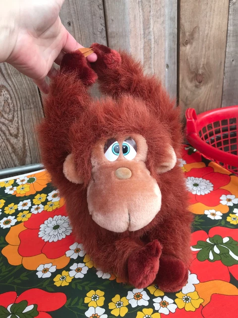 VINTAGE CUTE ORANGUTAN Monkey Ape Applause 1980S Cuddly Hanging Soft ...
