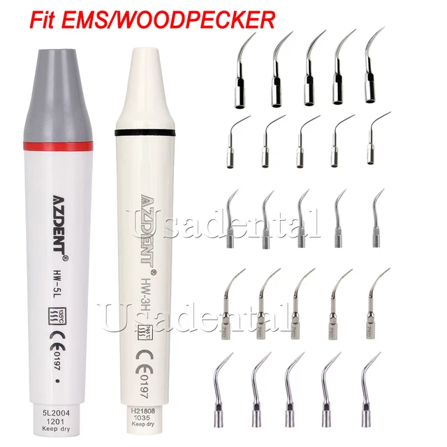 Dental Piezo Ultrasonic Scaler Handpiece Led Fit Woodpecker Ems 5pc
