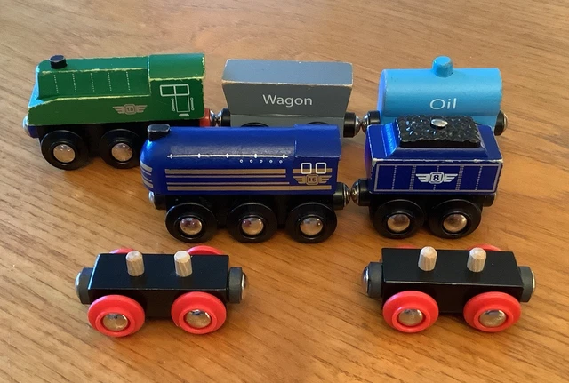 BRIO TYPE ELC, Carousel Train Tender Trucks Trailers Bundle Wooden ...