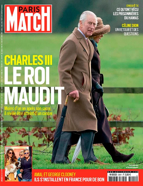 PARIS MATCH MAGAZINE King CHARLES III_CELINE DION_AMAL & GEORGE ...