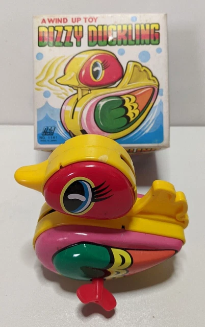 VINTAGE TINPLATE DIZZY Duckling Wind Up Toy. In Box. Made In Japan. $84 ...