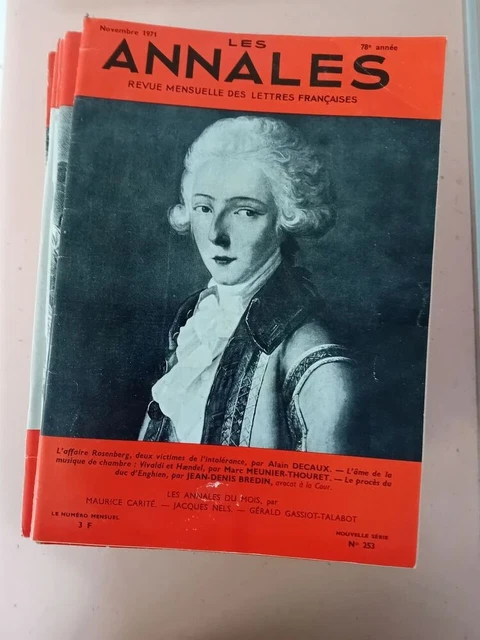ZEITSCHRIFT LES ANNALES Des Lettres Françaises Nr. 253 | Guter Zustand ...