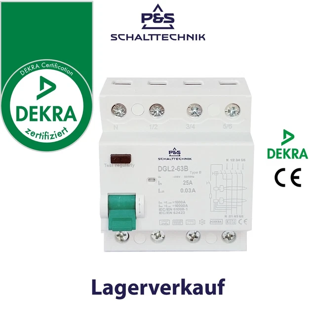 FI TYP B FI Fehlerstromschutzschalter RCD Typ B Allstromsensitiv 25A ...