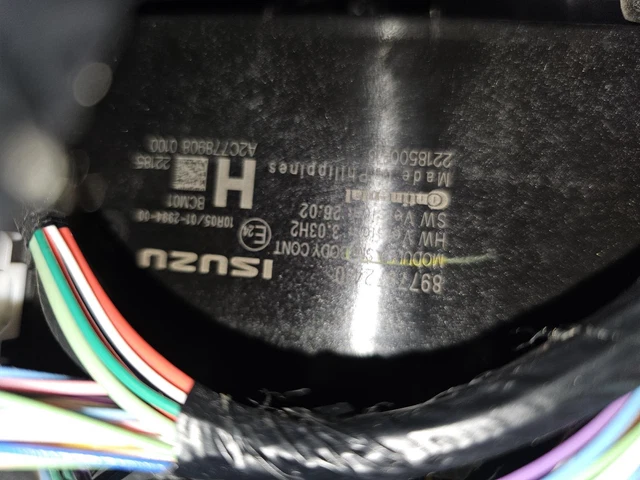 ISUZU DMAX ECU Body Control Module, P/N 8977972410, Rg, 07/20- $330.00 ...