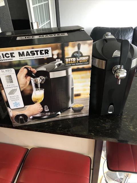 DAEWOO ICE MASTER Draught Beer Pump Inbuilt Cooler Universal 5L Kegs ...