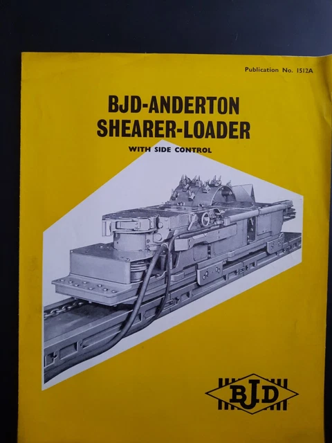 RARE 1950S BJD Anderton Shearer Loader Brochure Leaflet Wakefield ...
