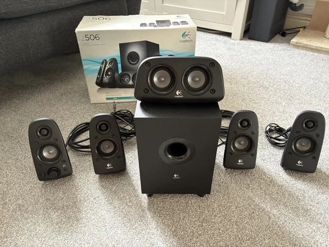 LOGITECH Z506 5.1 Surround Sound Speaker System 75W RMS Used Good ...