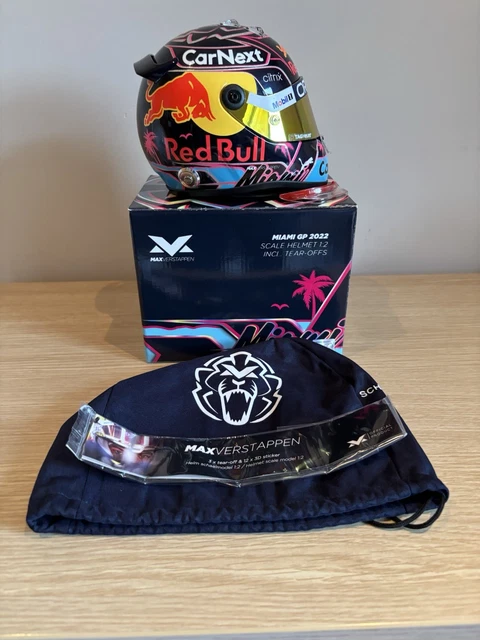 MAX VERSTAPPEN 2022 Miami GP Mini F1 Helmet 1:2 Scale £154.99 - PicClick UK