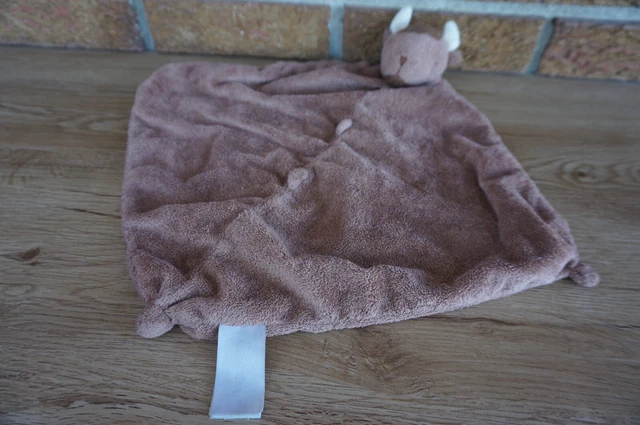 SECURITY BLANKET ANGEL DEAR Brown Buffalo BULL Cow Plush Lovey Cuddle ...