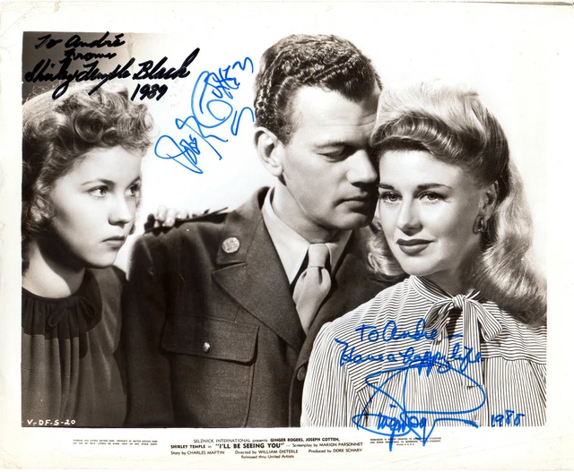 SHIRLEY TEMPLE + Cotten + Rogers vintage Original-Großfoto 3 Original ...