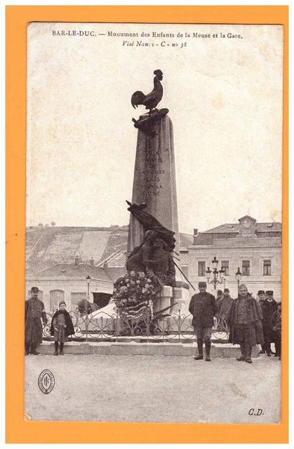BAR-LE-DUC (55) MONUMENT to the DEAD with animated PATRIOTIC ROOSTER ...