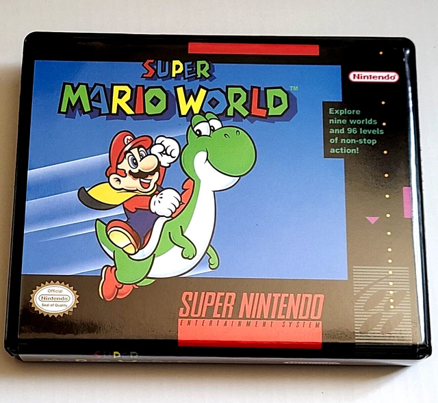 SUPER MARIO WORLD CASE ONLY Super Nintendo SNES Box BEST Quality ...