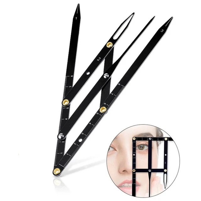 BLACK MEASURE MICROBLADING Ruler Golden Ratio Eyebrow Ruler Permanent ...
