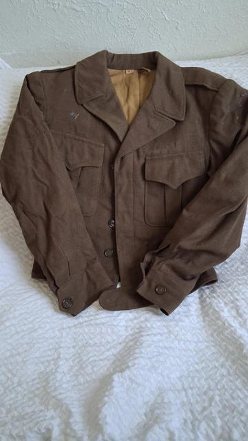 VINTAGE WW2 IKE Jacket Mens 36 Small Honorable Discharge Ruptured Duck ...