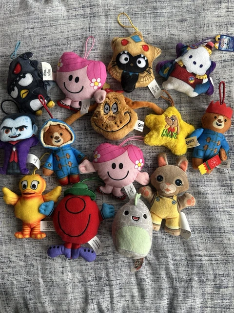 ASSORTED MINI SOFT Toys Bundle 14 Characters Paddington, Grinch, Little ...