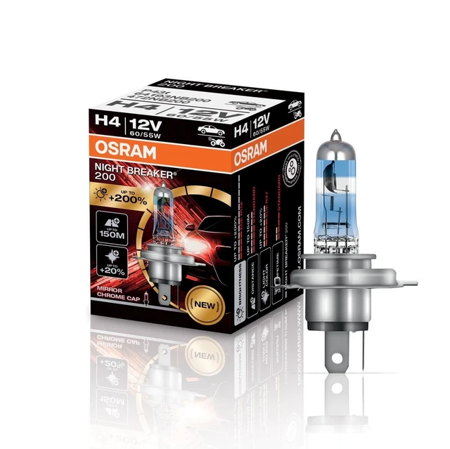 OSRAM 64193NB200 NIGHT BREAKER 200 Lampadina faro di profondità H4 60 ...