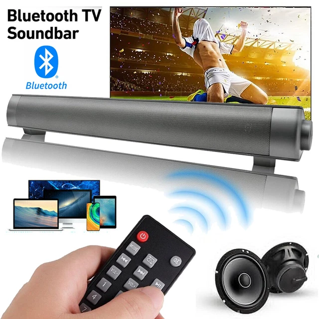 MINI BLUETOOTH SOUNDBAR With AUX/RCA Output Remote Control For Home Car ...