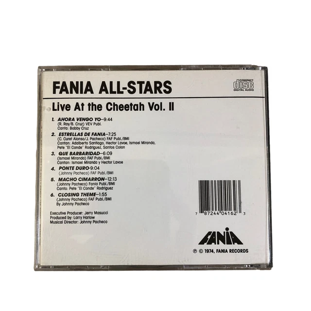 FANIA MEGA RARE CD First Pressing Fania All Stars live at the Cheetah ...