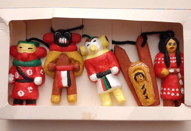 5~HANDPAINTED NATIVE AMERICAN Christmas Tree Ornaments-Designer Charles ...