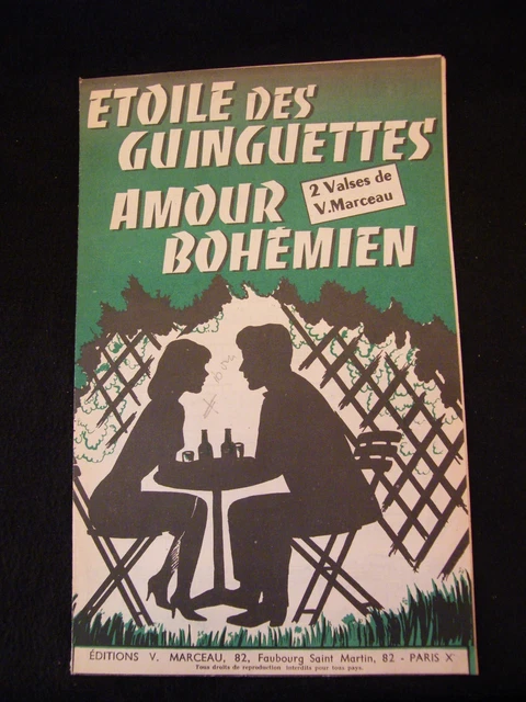 & SPARTITO STELLA Di Guinguettes V Marceau Amour Bohemian Music Sheet ... & SPARTITO STELLA Di Guinguettes V Marceau Amour Bohemian Music Sheet ...