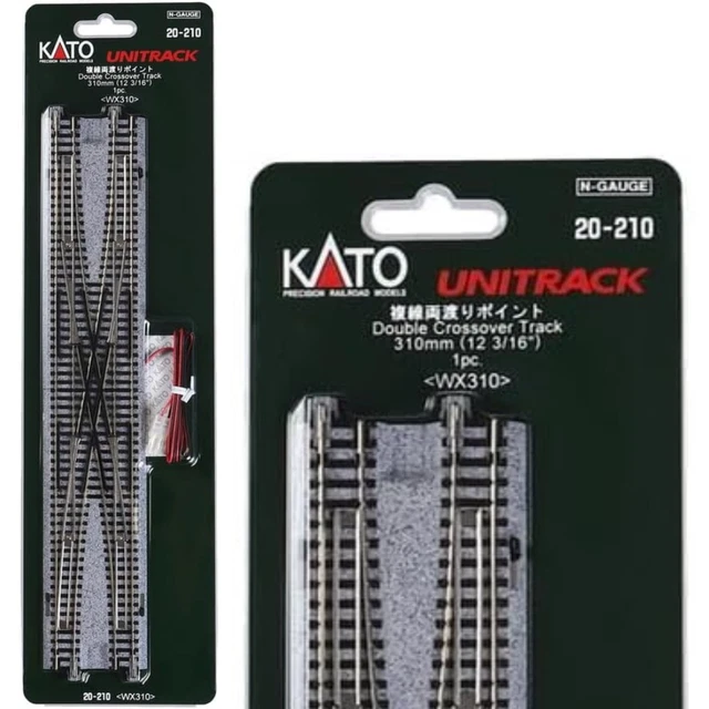 KATO N GAUGE 20-210 UNITRACK 310mm Double Crossover Track Model Rail w/Tracking £66.52 - PicClick UK