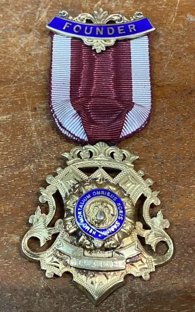 RAOB FOUNDER 1953 J.W. Britton Roydon Lodge No 108 Silver Hallmarked ...