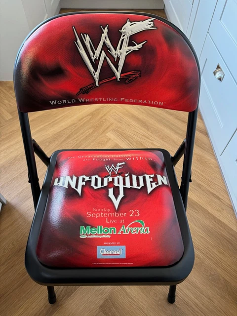 WWF WWE UNFORGIVEN 2001 Ringside Chair RARE! Pittsburgh PPV Poster ...