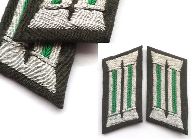 FRÜHE DDR NVA Grenztruppen Kragenspiegel ab 1965 gestickt Offizier ...