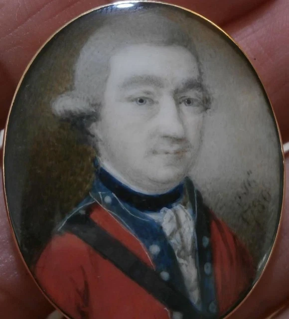 FINE GEORGIAN IRISH PORTRAIT MINIATURE OF AN OFFICER SAMUEL TENCH of Co ...