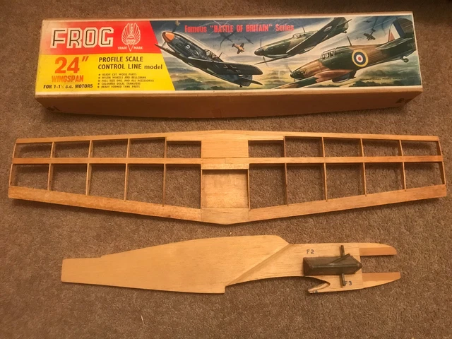 VINTAGE FROG MESSERSCHMITT Bf109 Profile Control Line Model 24" Span 1 ...
