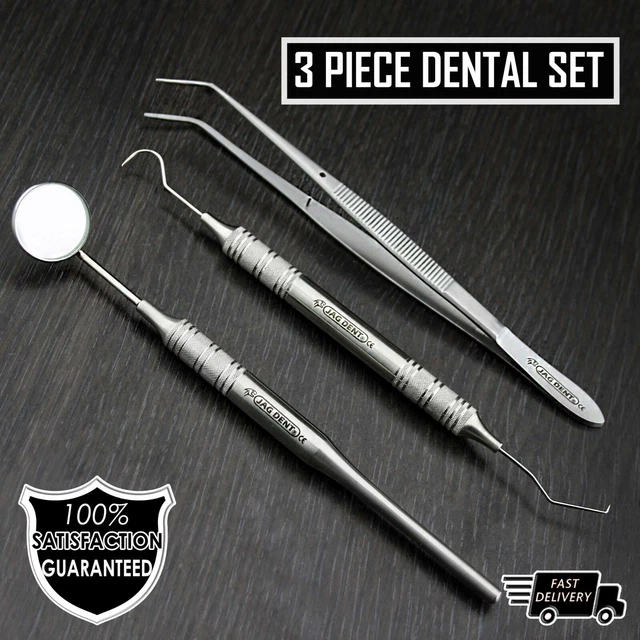 DENTAL SURGICAL TEETH Inspection Hygiene Scalers, Mouth Mirror, College ...