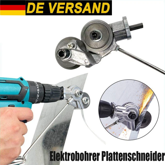 ELEKTRISCHE DOPPELKOPF BLECHKNABBER Blechschneider Bohrmaschine ...