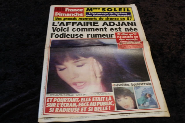 JOURNAL FRANCE DIMANCHE n°2108 26 janvier au 1er février 1987 -Adjani,B ...
