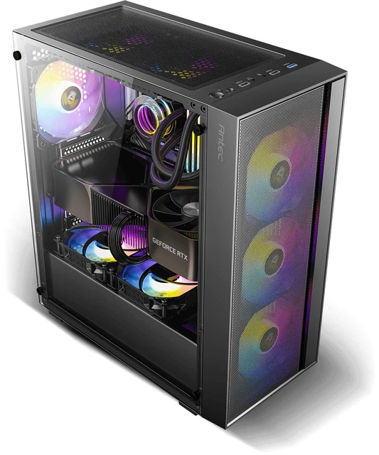 ANTEC AX65 ARGB Mid-Tower Gaming PC Case High-Airflow Mesh ATX/Micro ...