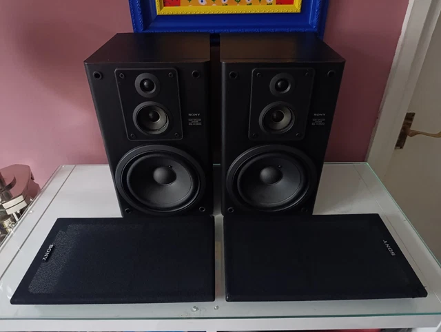 SONY SS-H3500 BOOKSHELF Speakers 3 Way System 90W Made In Japan ...