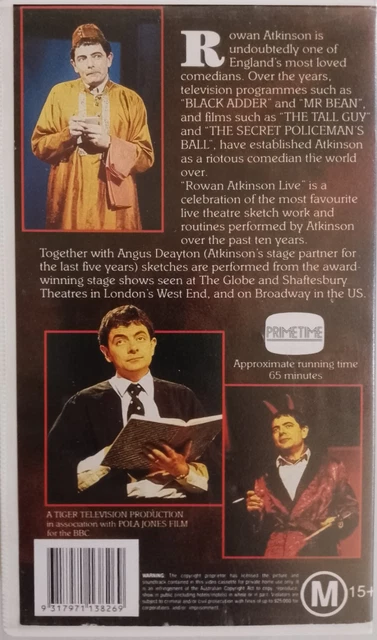 ROWAN ATKINSON LIVE VHS PAL Video REEL Primetime 13826 Stand Up Comedy ...