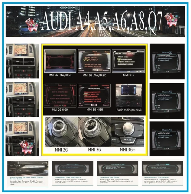 AUDI NAVIGATION MAP MMI 2G High Sat Nav Map UK A4/A5/A6/A8/Q7 Disc £17. ...