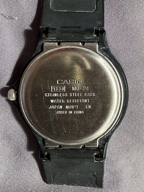 RARE VINTAGE CASIO 1330 Quartz Watch Water Resistant Black USED Sold ...
