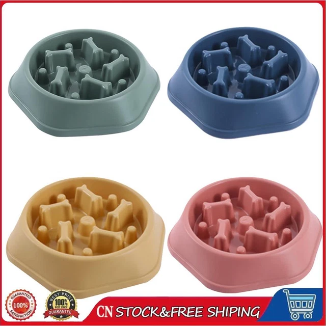 PET SLOW EATING Dog Bowl Slow Anti Choking Puppy Eating Dish Feeder ...
