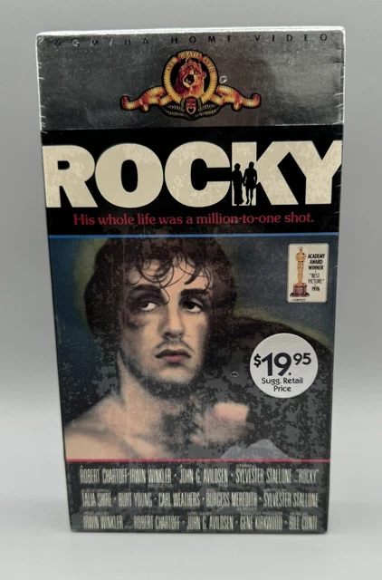 ROCKY (VHS, 1988) MGM/UA Silver Cover 1976 Stallone Boxing Film 70s NEW ...