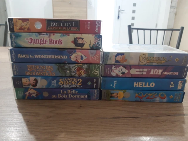 LOT 9 CASSETTES Vidéos VHS Walt Disney Dessin Animé K7 Vidéo Enfants ...