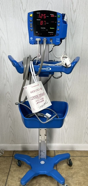 GE DINAMAP CARESCAPE V100 Patient Monitor NiBP Masimo Spo2 Temp ...