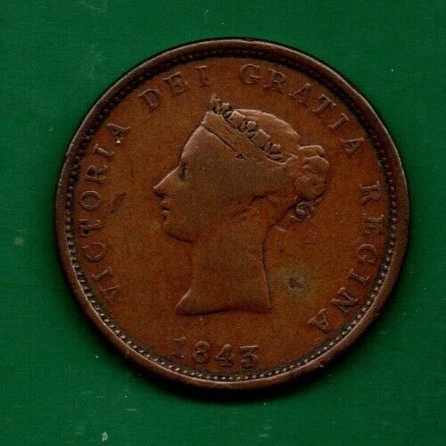 1843 VICTORIA NEW Brunswick one penny token $18.00 - PicClick CA