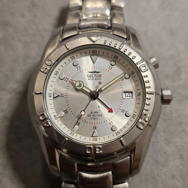 OROLOGIO SECTOR ADV 6500 1853650015 100M Sveglia Allarme 38mm ...