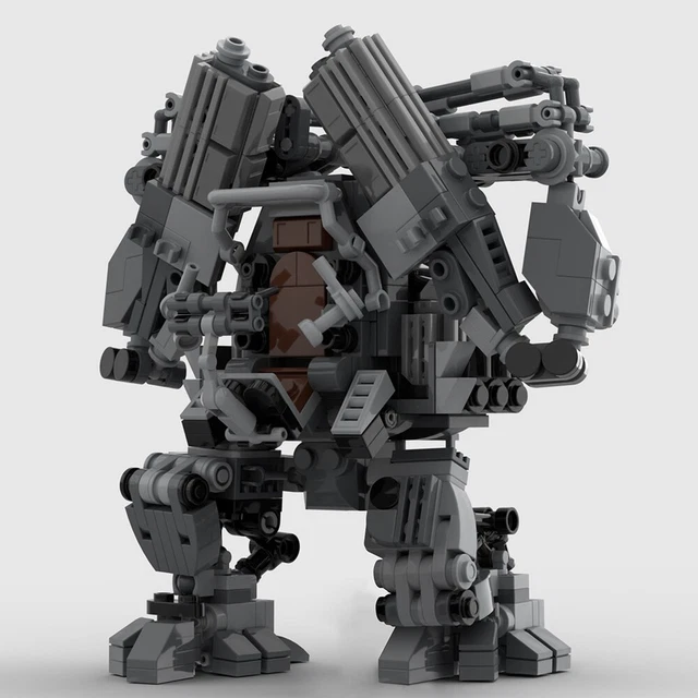 APU MECH DIY Model Building Blocks Set Robot MOC Action Figure Bricks ...