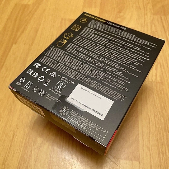 SANDISK EXTREME PORTABLE SSD 2TB (Original / Versiegelt / Neu) EUR 163 ...