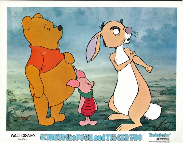 WINNIE THE POOH and Tigger Too Lobby Card: Winnie, Rabbit & Piglet Art ...