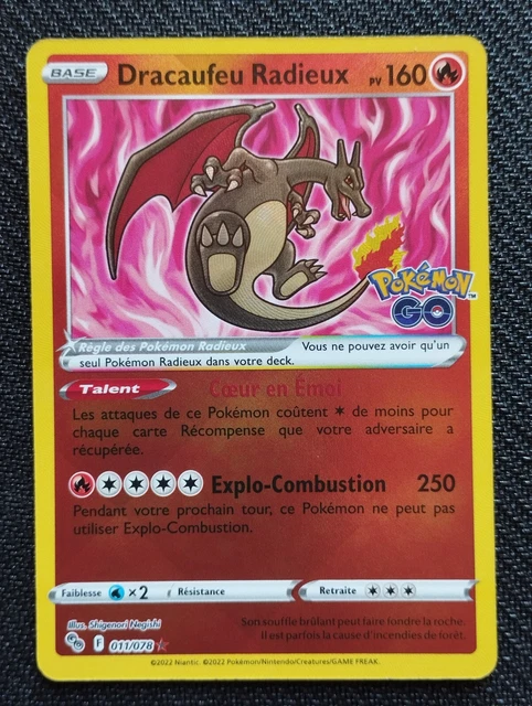CARTE POKÉMON DRACAUFEU Radieux 011/078 EUR 20,00 - PicClick FR