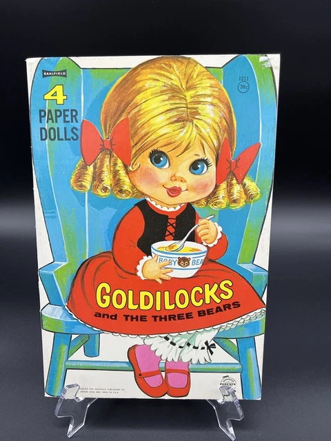VINTAGE 1960S GOLDILOCKS THREE BEARS PAPER DOLL UNCUT LASER ...